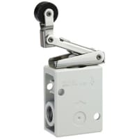 Válvula, émbolo mecánico, recto, 3 puerto, mt lateral, 1/4NPT ...