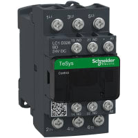 Contactor LC1D, 3P, 3NO, AC-3, 40V, 32A, 24VDC, serie de TeSys Deca ...