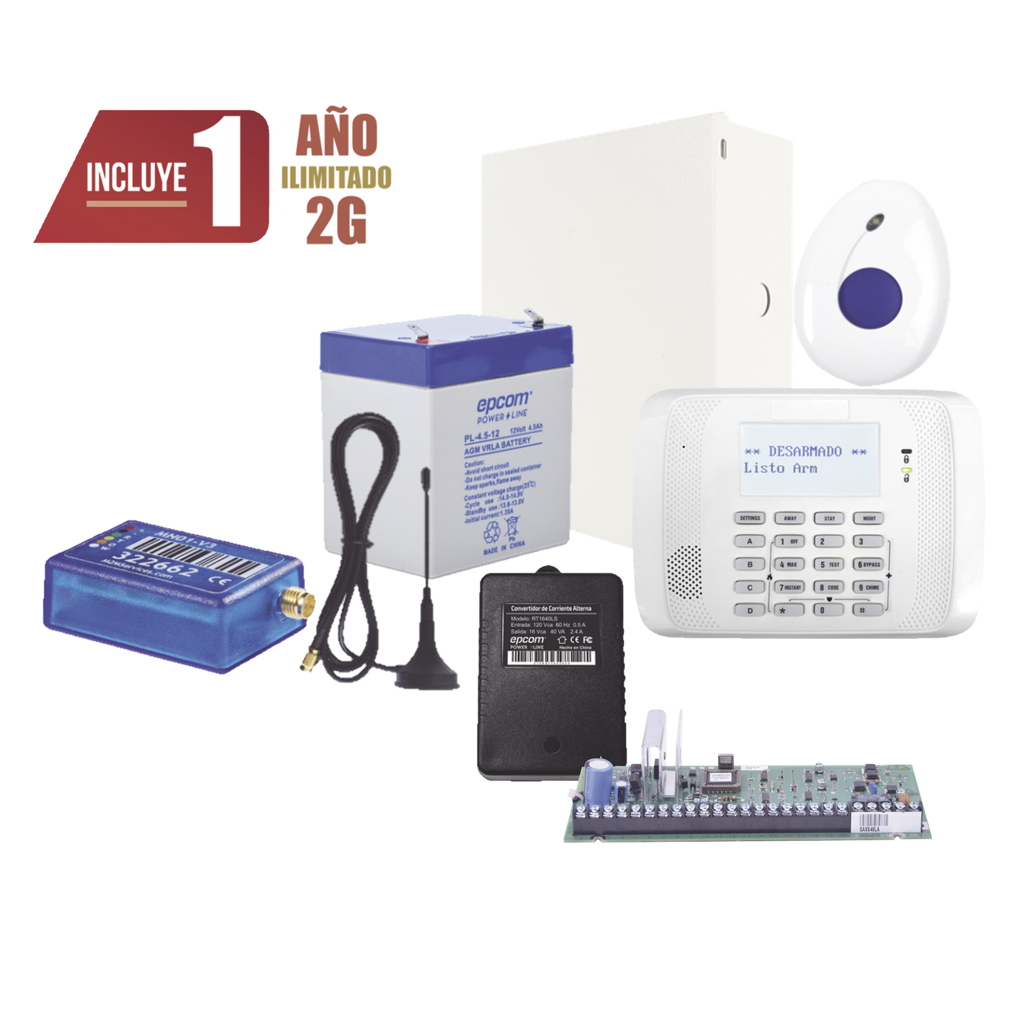 Kit de Alarma VISTA48 con Comunicador 2G, Botón de Pánico y Detección – Ingenieria Servirent Shop